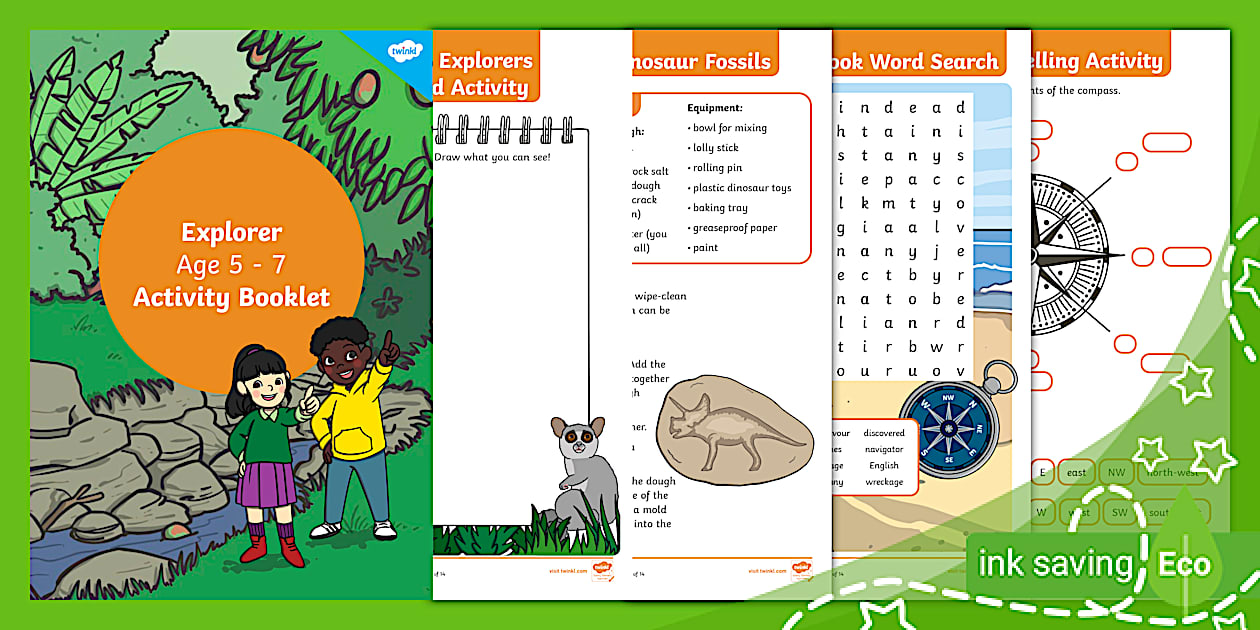 Explorers-Themed Activity Booklets (Ages 5 - 7) - Twinkl