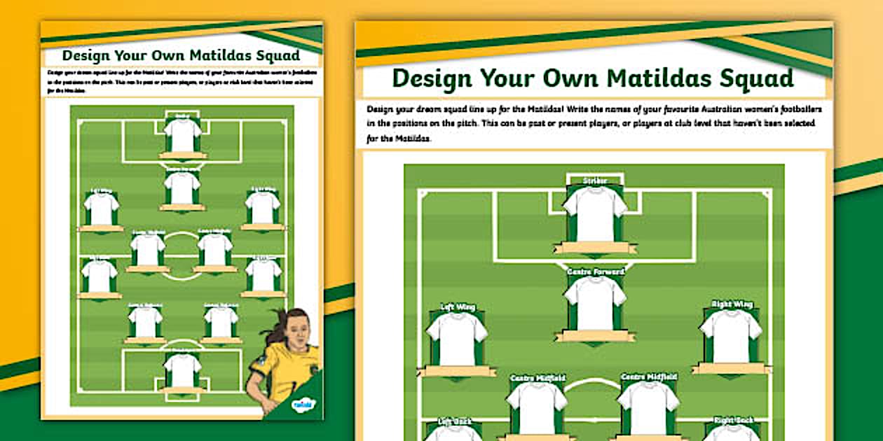 Design Your Own Matildas Squad | Twinkl Resources - Twinkl