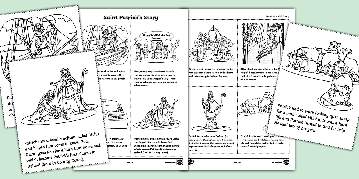Saint Patrick's Story Sorting Activity Sheets (teacher made)