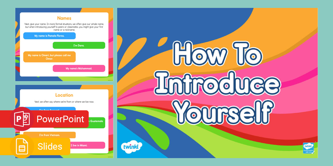 Self Introduction PowerPoint & Google Slides for ELL