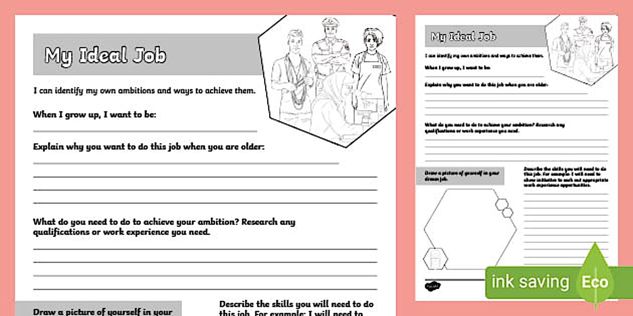 Editable My Ideal Job | Career Worksheets (teacher made)