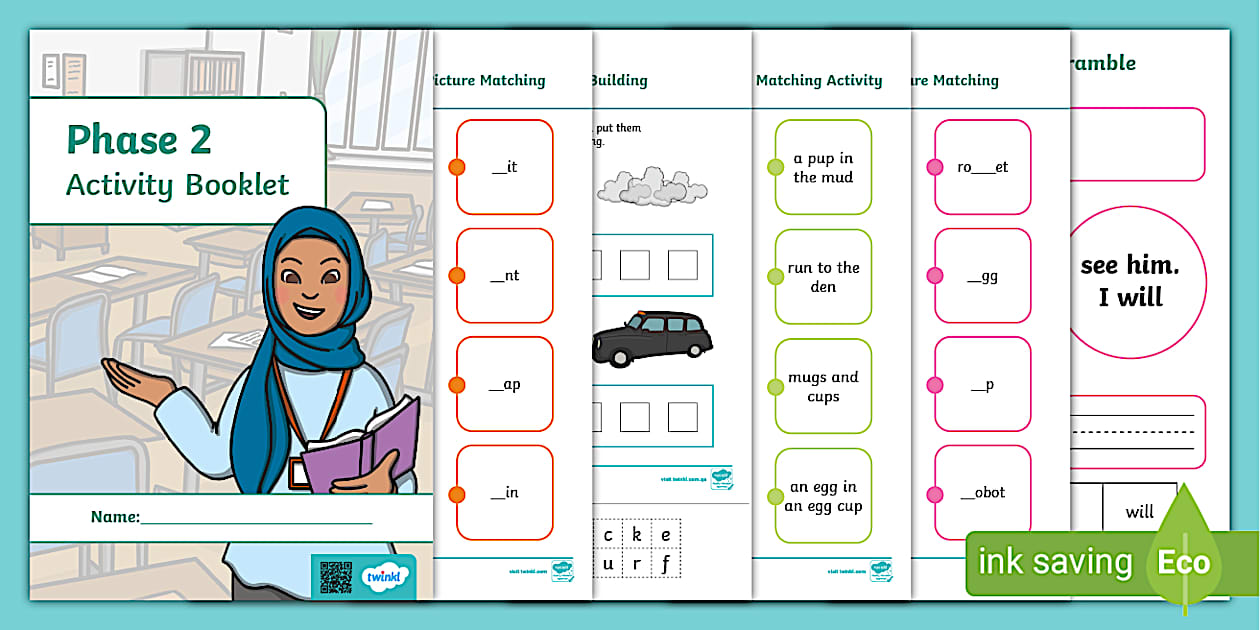 Phase 2 Phonics Activity Booklet - Updated for the Middle East