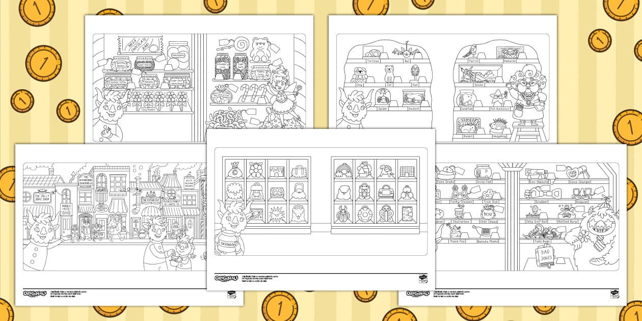 Spend or Save with Money Moofle Colouring Pages - Twinkl