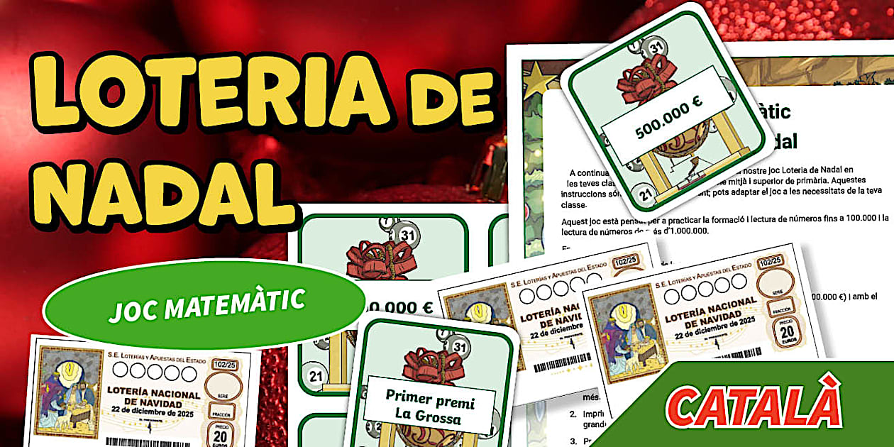 Joc matemàtic: Loteria de Nadal - Català