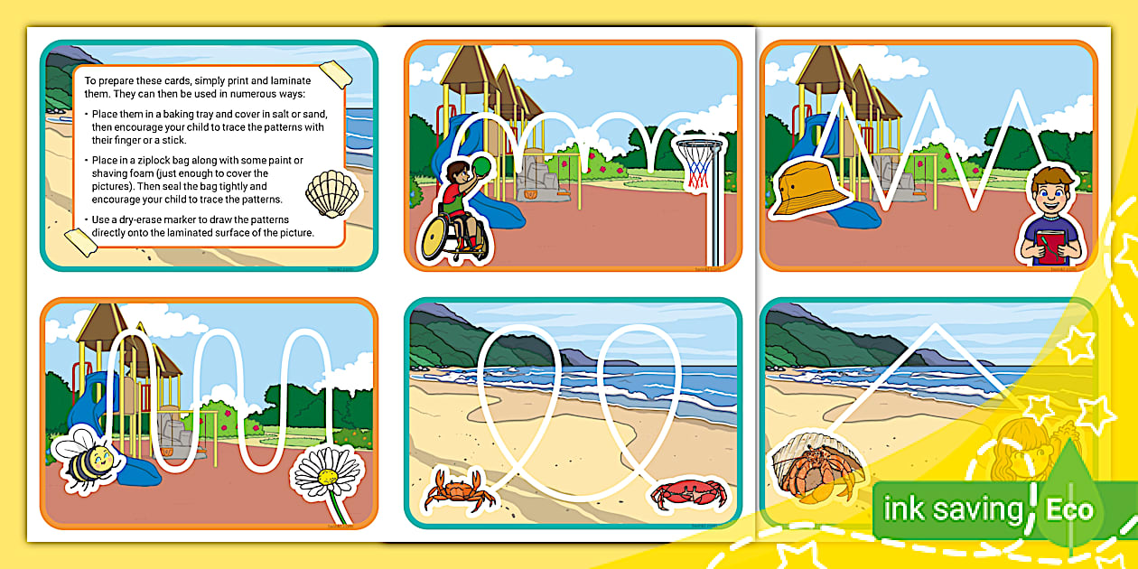 Summer Mark Making Pattern Cards (Teacher-Made) - Twinkl