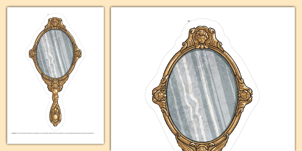 Hand Mirror Display Cut-Out - Twinkl Display - Twinkl