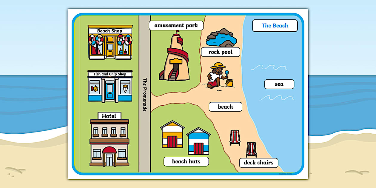 Small World Seaside Map | Twinkl (teacher made) - Twinkl
