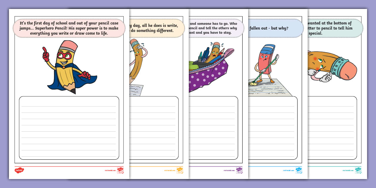 Back to School Magic Pencil Writing Frames (teacher made)