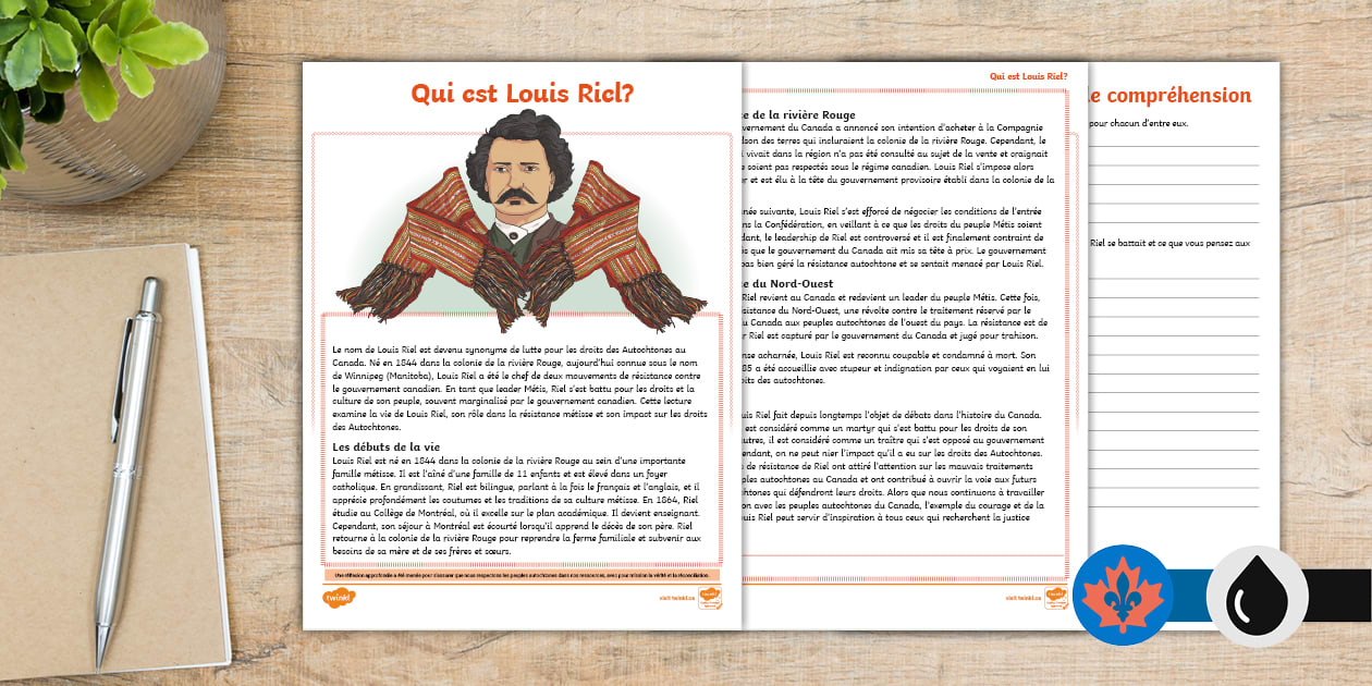 FREE! - Compréhension de lecture 4e année – Louis Riel