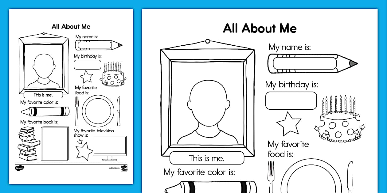 Editable All About Me Poster Activity (teacher made)