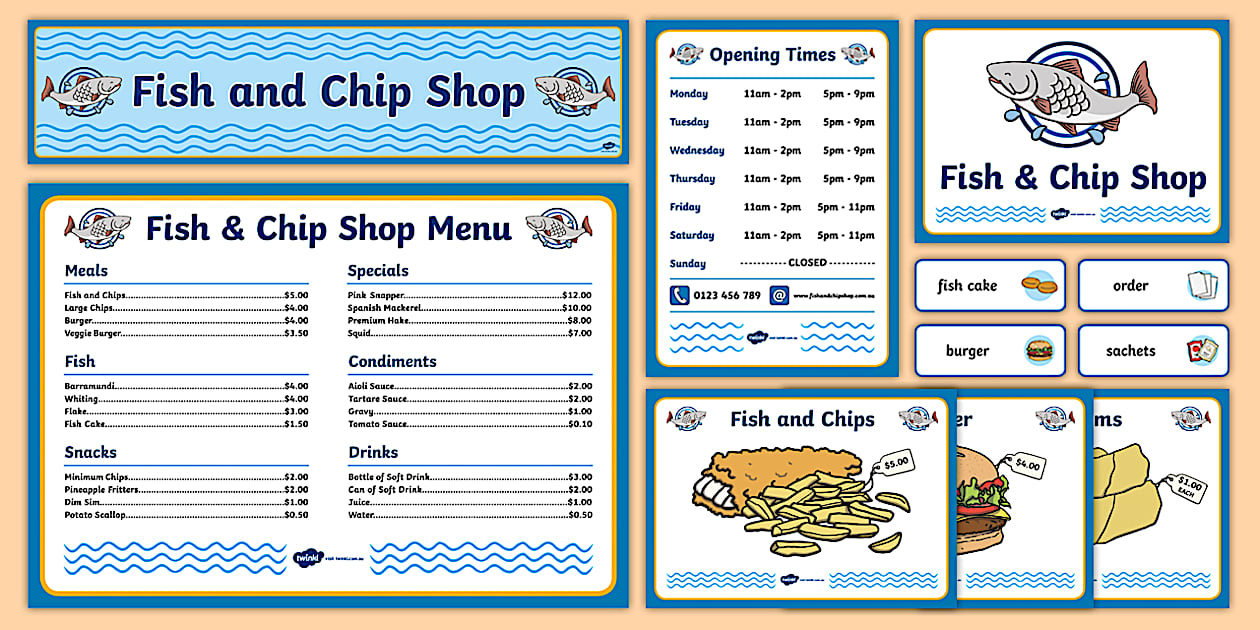 TAS Fish And Chip Shop Display Pack (teacher made) - Twinkl