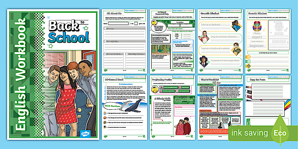 Year 4 Workbook - First Day Back English Activities - Twinkl