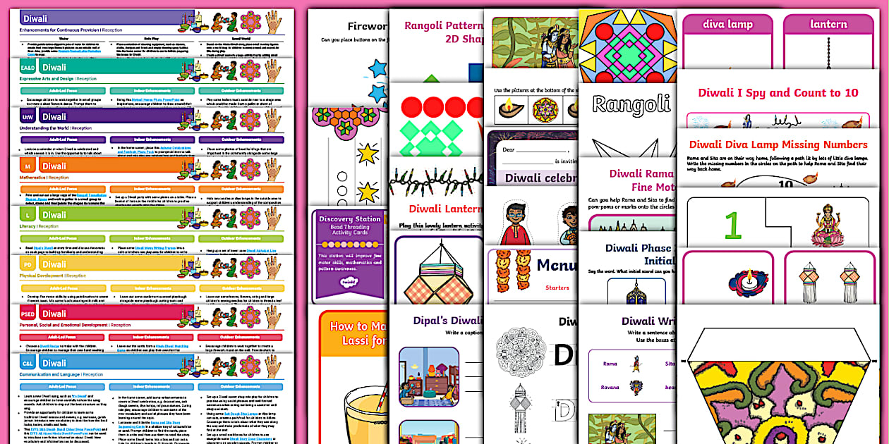 Diwali Activity and Continuous Provision Pack (Reception)
