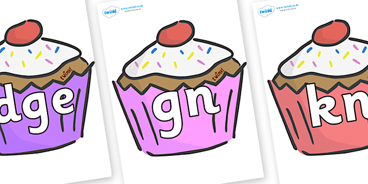 Silent Letters on Cupcakes (professor feito) - Twinkl