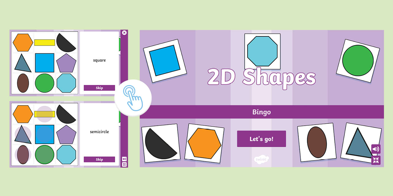 👉 2D Shapes Interactive Bingo - Twinkl - KS1 - Twinkl