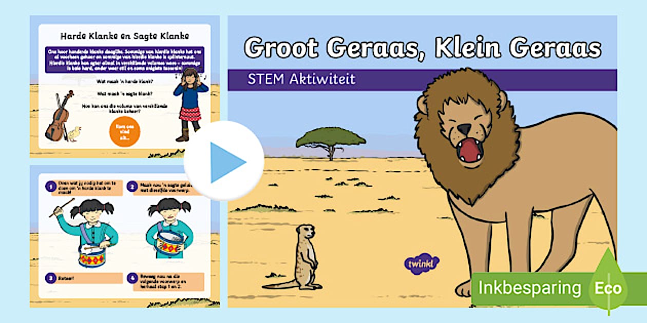 Groot Geraas, Klein Geraas STEM PowerPoint (Teacher-Made)