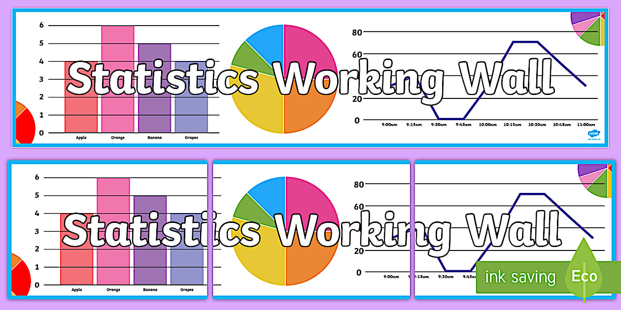 UKS2 Statistics Working Wall Display Banner (teacher made)