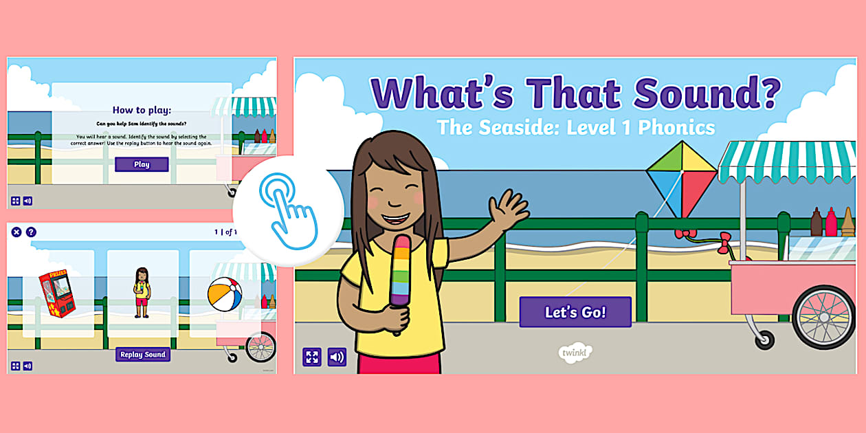 Level 1 Phonics The Seaside Environmental Sounds Game