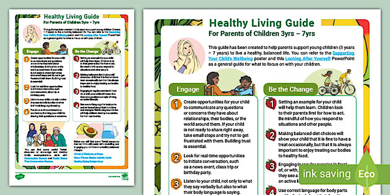 Healthy Living Guide for Parents of Children 3yrs – 7yrs