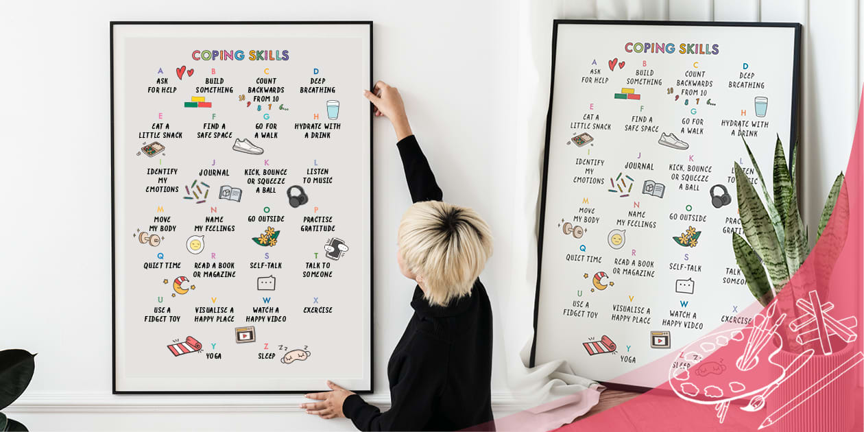 A-Z Coping Skills Alphabet Poster | Twinkl Art Gallery