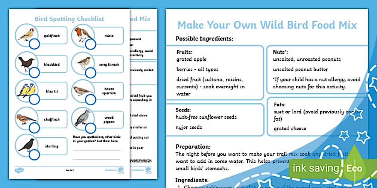 Create Your Own Wild Bird Food Mix