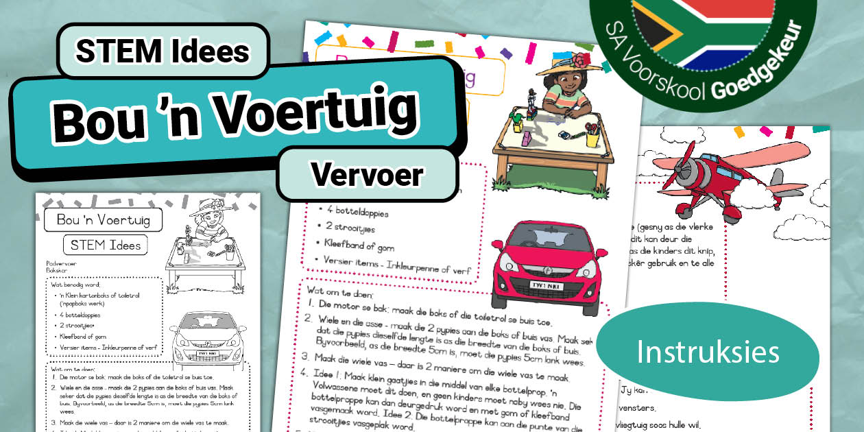 Voorskool - Vervoer - Bou 'n Voertuig - STEM Idees
