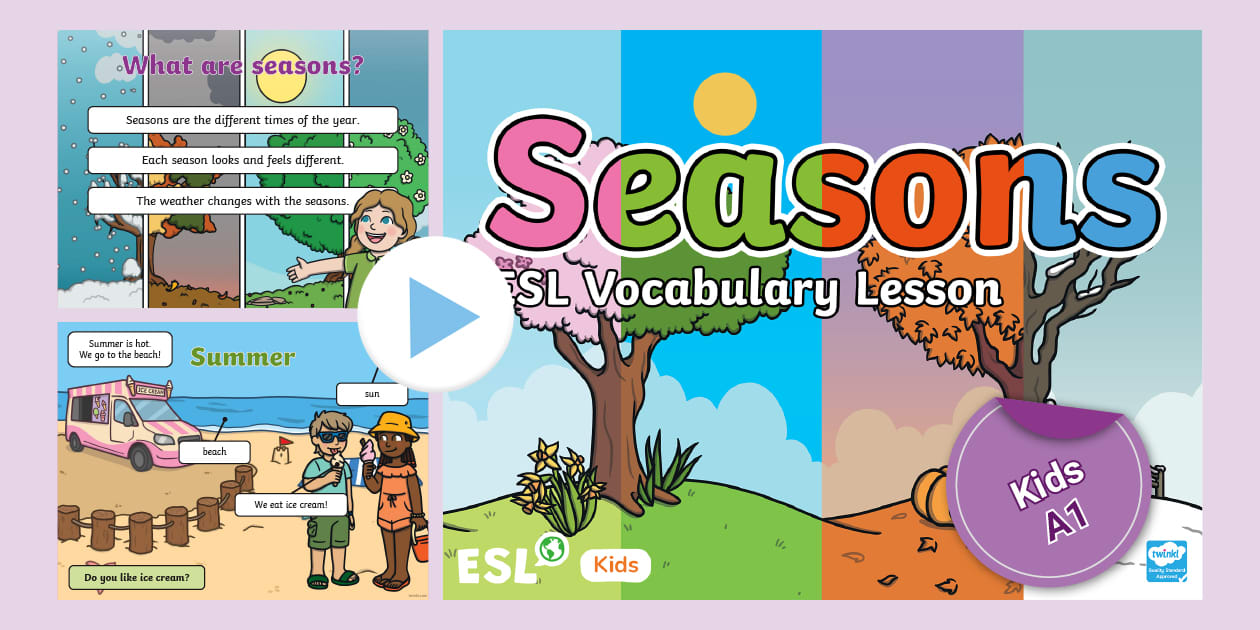 ESL Seasons Lesson [Kids, A1] (teacher made) - Twinkl