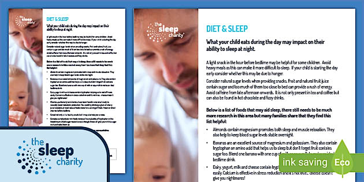 The Sleep Charity - Diet and Sleep (teacher made) - Twinkl