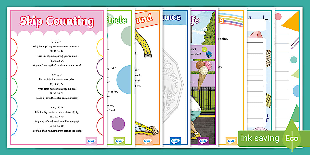 Maths Poems Display Posters | 3-6 Maths Display Resources