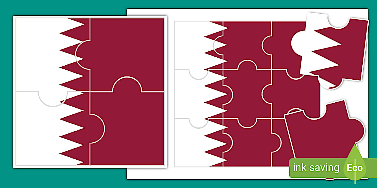The Flag of Qatar Puzzle (l'insegnante ha fatto) - Twinkl