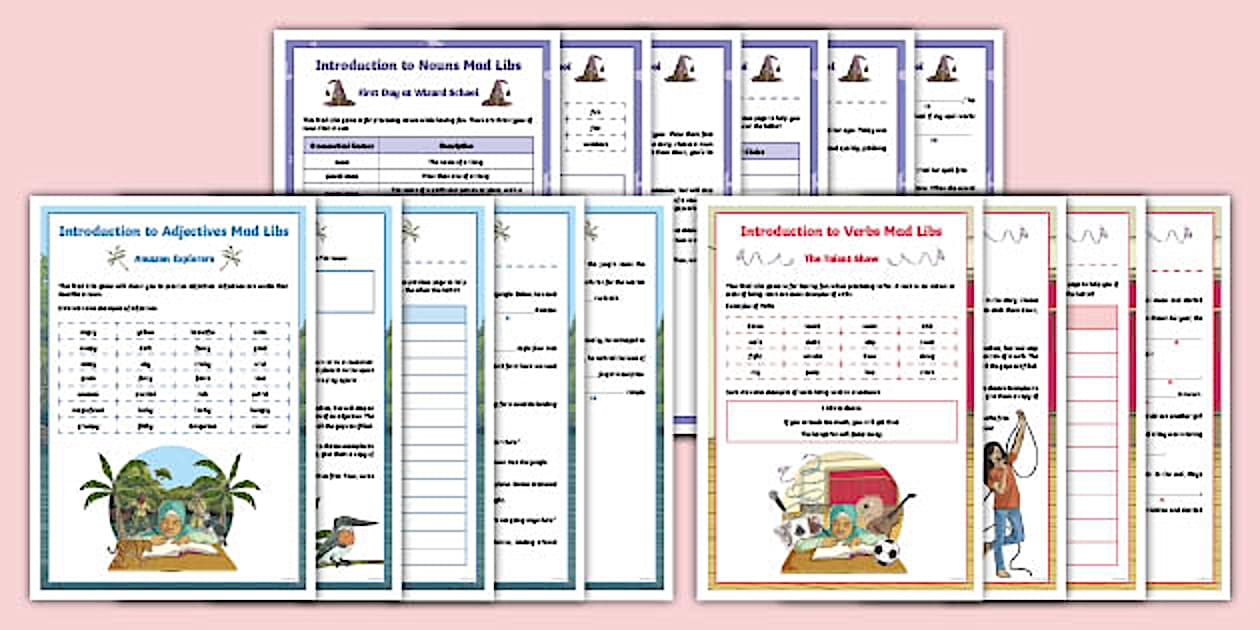 Introduction to Grammar Mad Libs | Homeschool English Twinkl