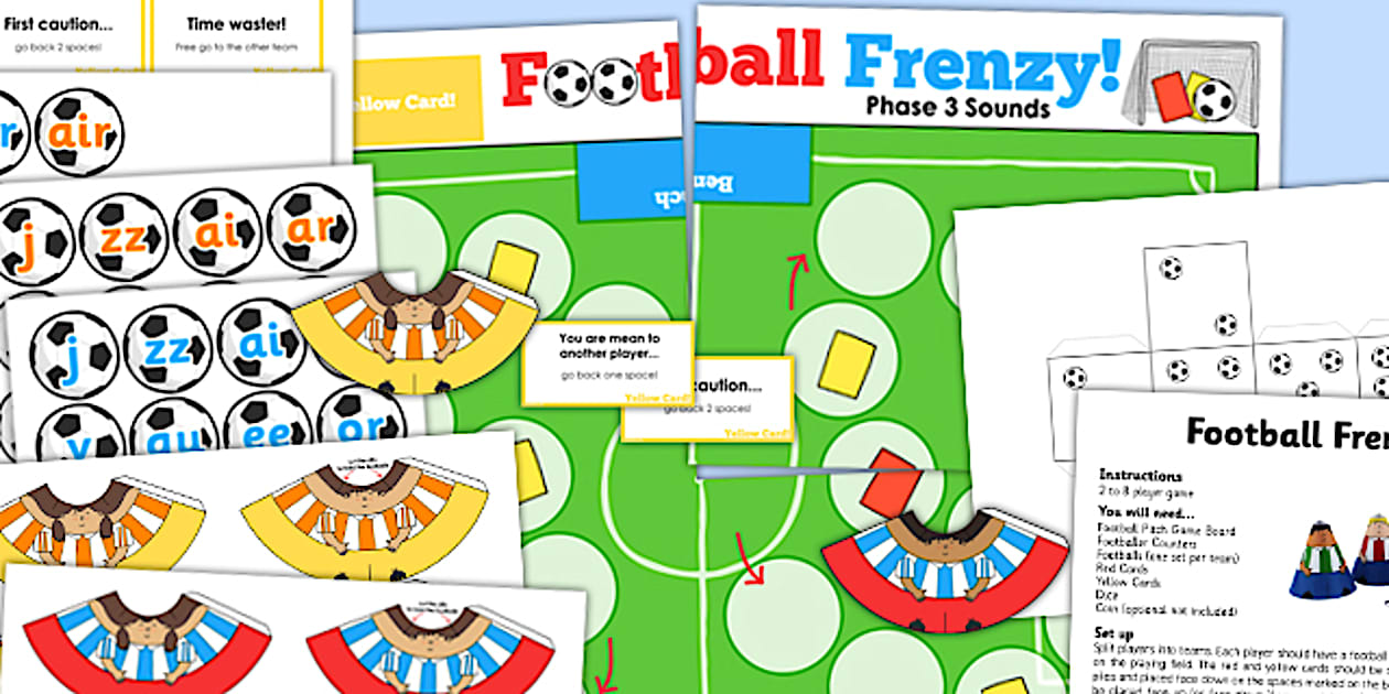 Phase 3 Sounds Football Board Game (Teacher-Made) - Twinkl