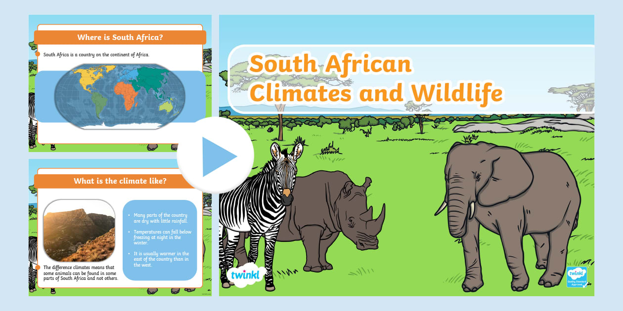 Climate in South Africa for Kids PowerPoint (teacher made)