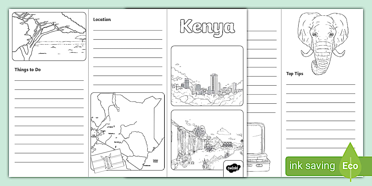 The Kenya Travel Leaflet Template is perfect for a country study of ...