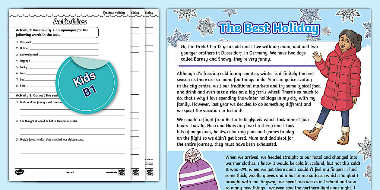 ESL The Best Winter Holiday Worksheet (teacher made)