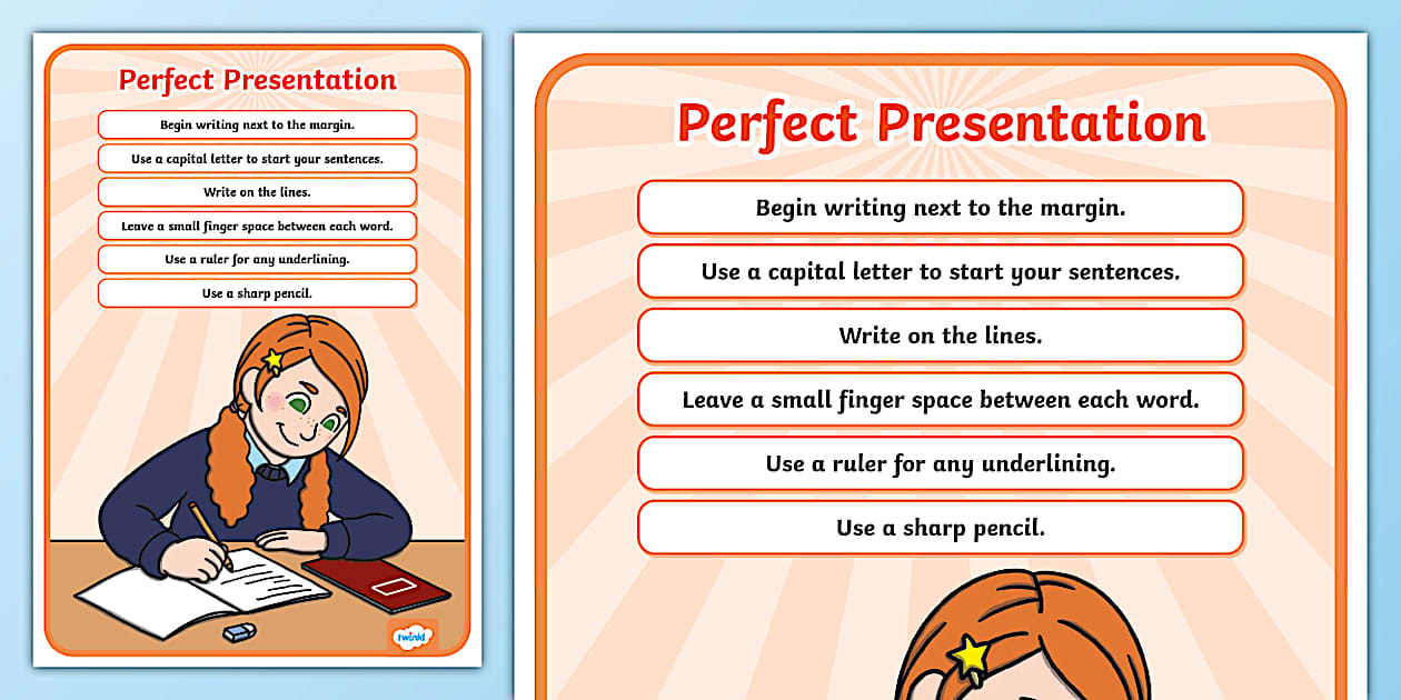 Perfect Presentation in Books Display Poster (Teacher-Made)