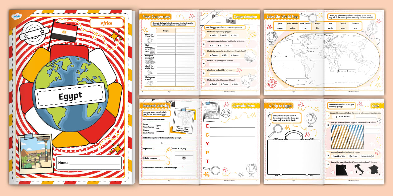 KS1 Egypt Activity Booklet - KS1 - Twinkl