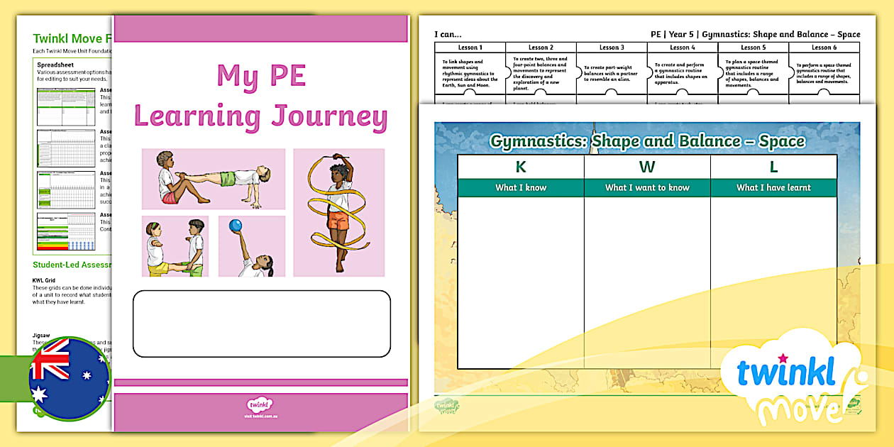 Twinkl Move PE: Year 5 Gymnastics Space: Assessment Pack