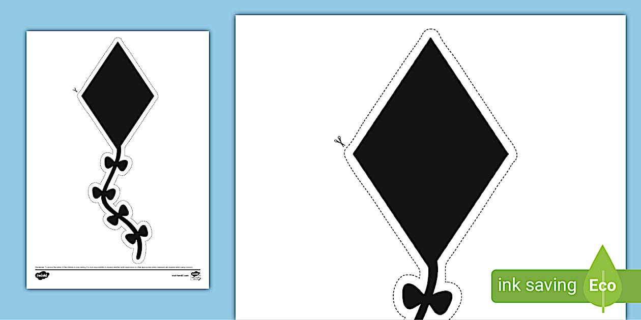 Kite Silhouette Cut-Out (professor feito) - Twinkl