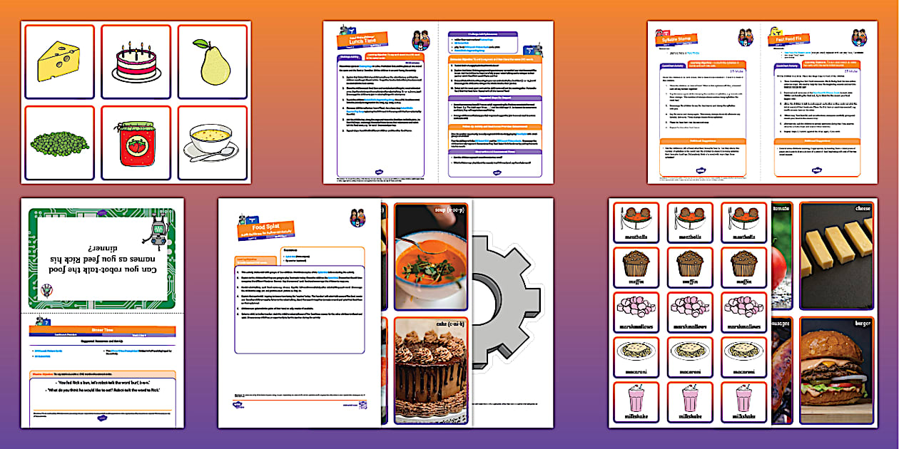 Twinkl Phonics Food-Themed Level 1-2 Week 2 Day 4 Pack