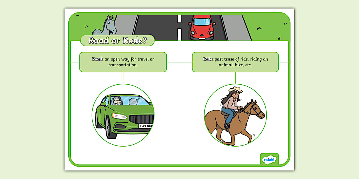 Road or Rode Poster | the Difference between Rode and Road