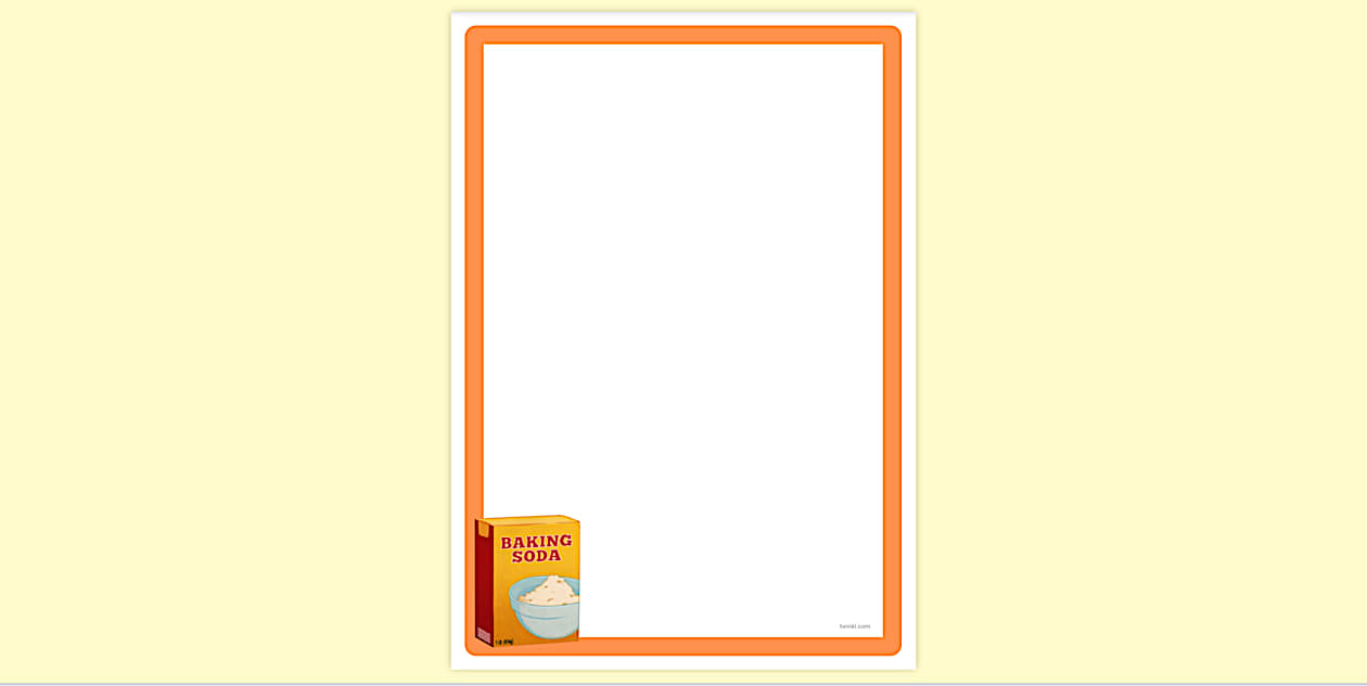 Baking Soda Box Page Border (teacher made) - Twinkl