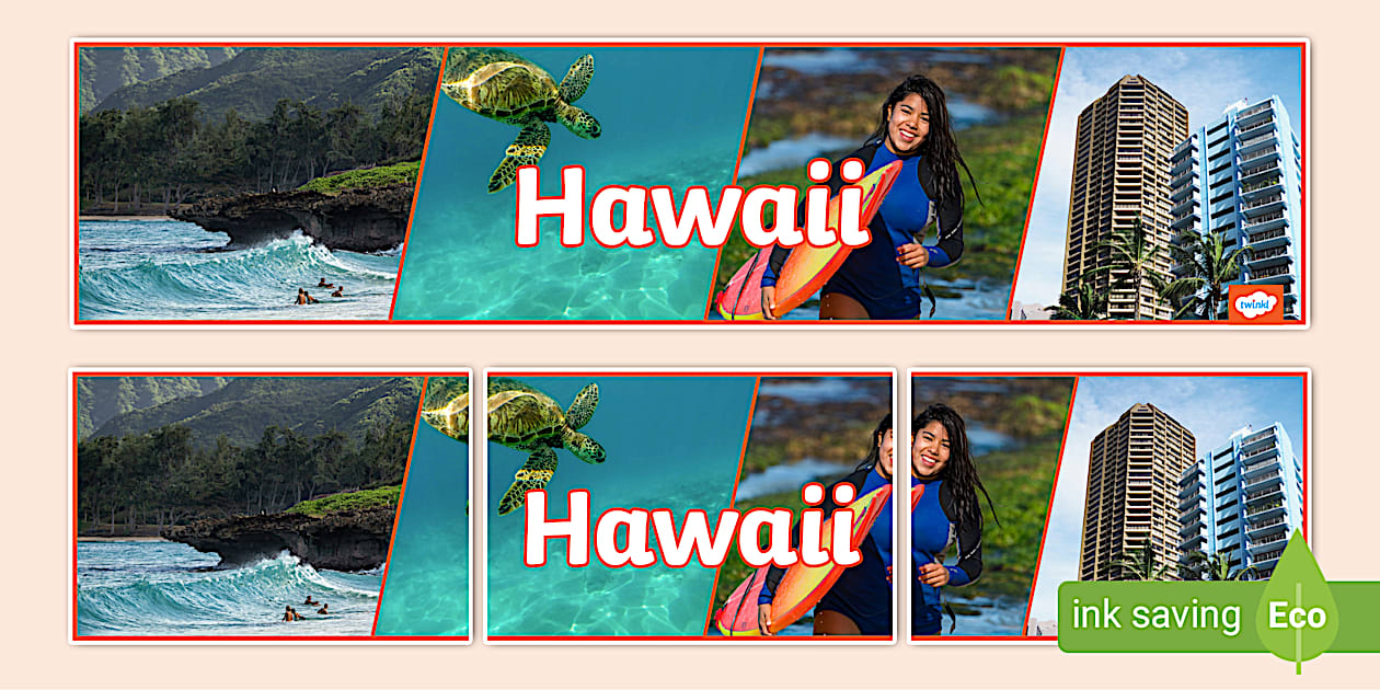 KS2 Hawaii Display Banner (Teacher-Made) - Twinkl