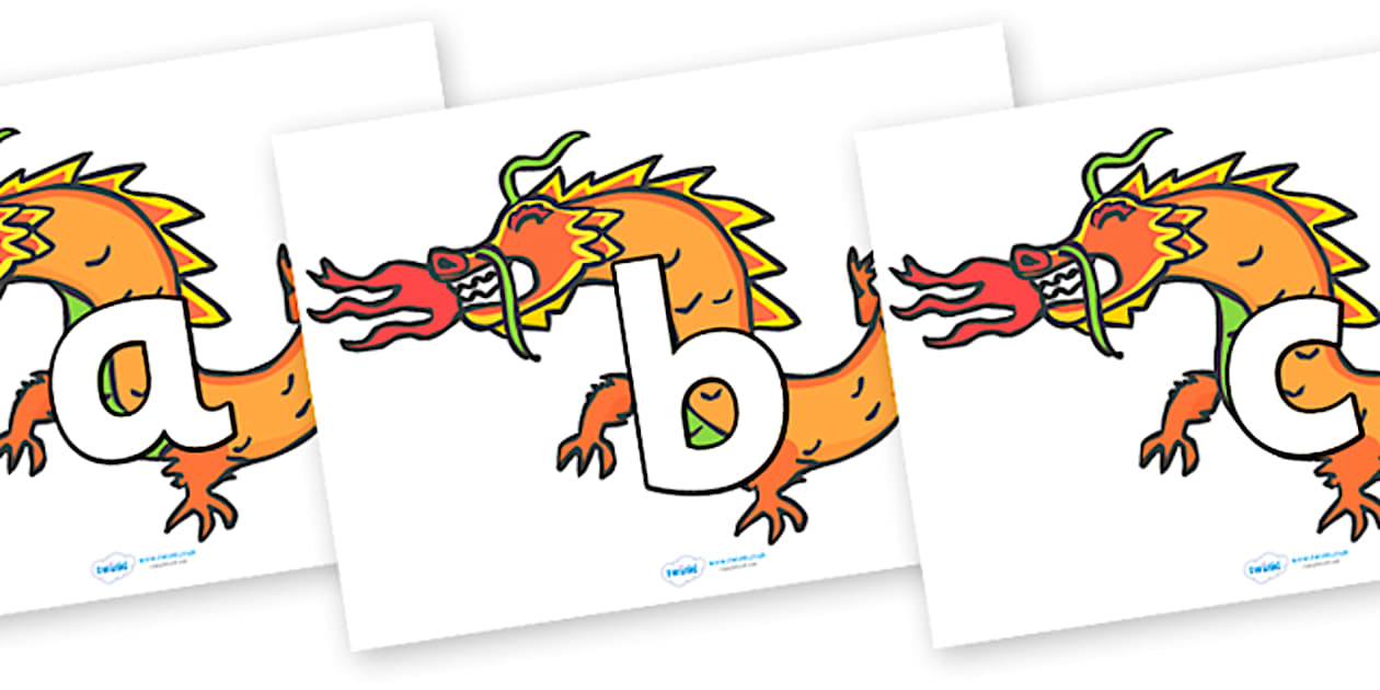 a-z on Chinese Dragons (Lowercase) (teacher made) - Twinkl