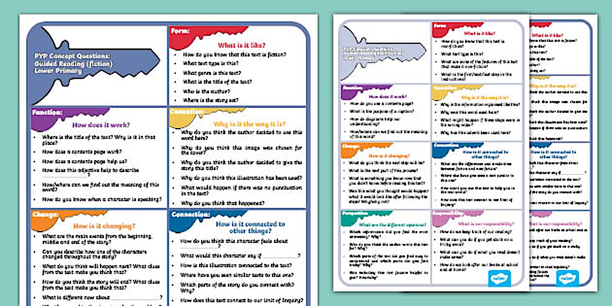 PYP Key Concept Questions: Guided Reading – Lower Primary