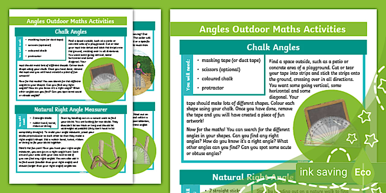 Angles Outdoor Maths Activities