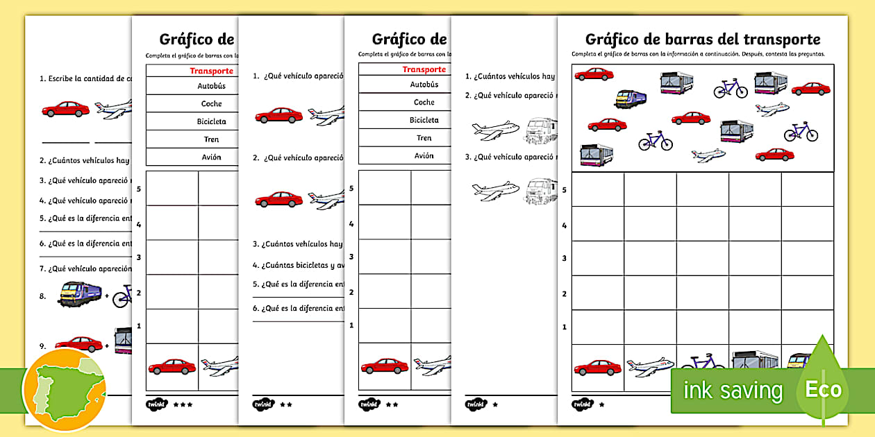 Ficha de actividad de atención a la diversidad: Gráfico de barras - El