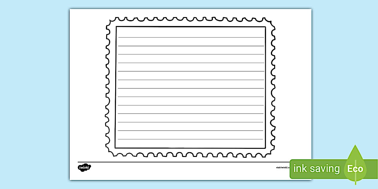 Postage Stamp Writing Template (teacher made) - Twinkl