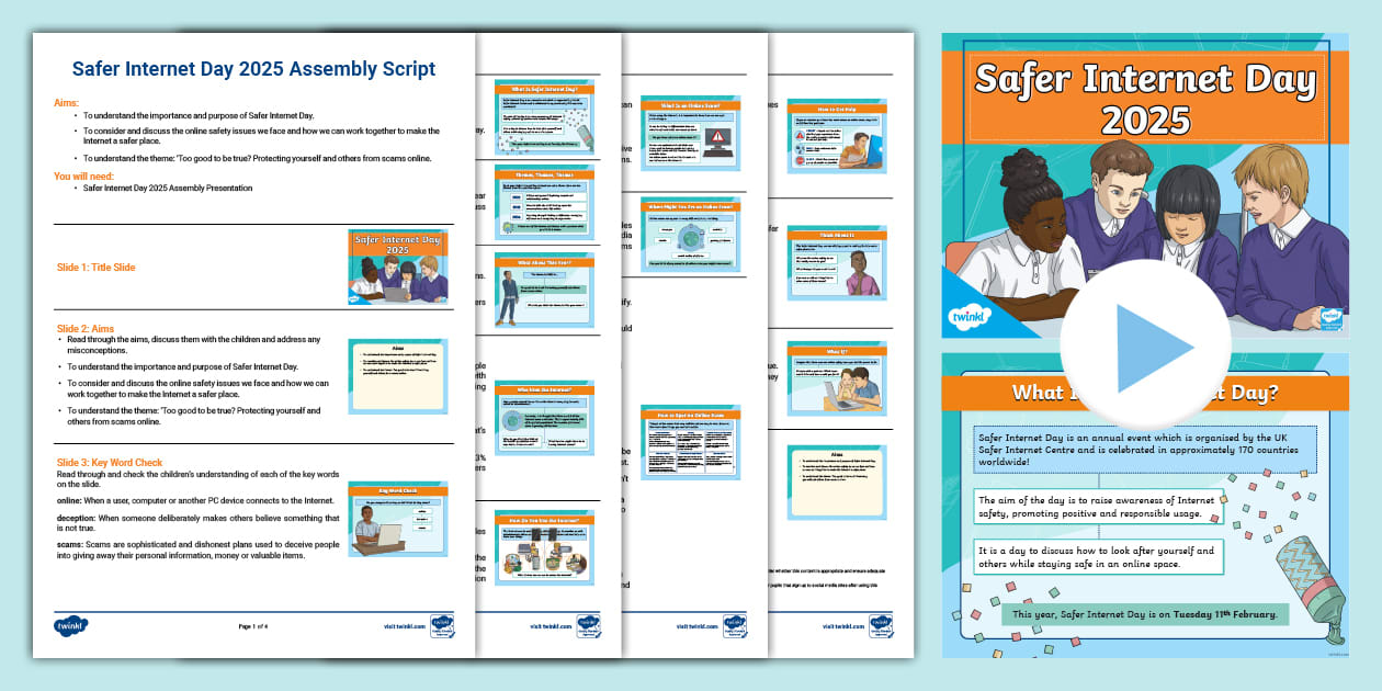 KS2 Safer Internet Day 2025 Assembly Pack - Online Safety