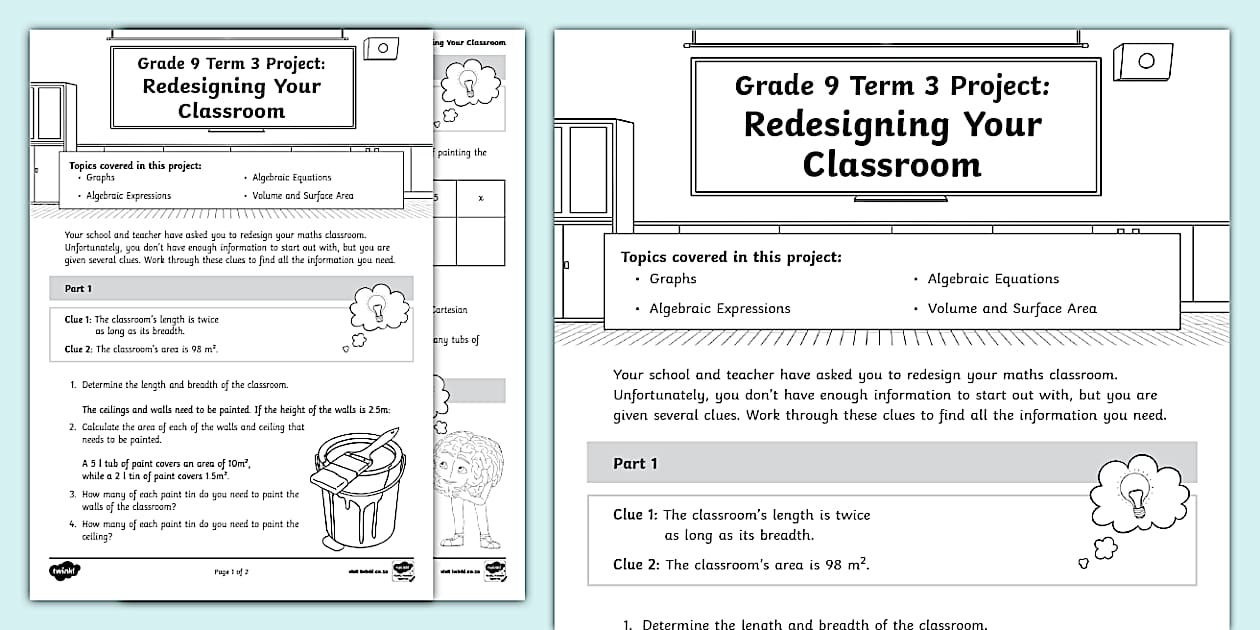 Grade 9 Maths Assignment Term 3 Memorandum - Twinkl ZA